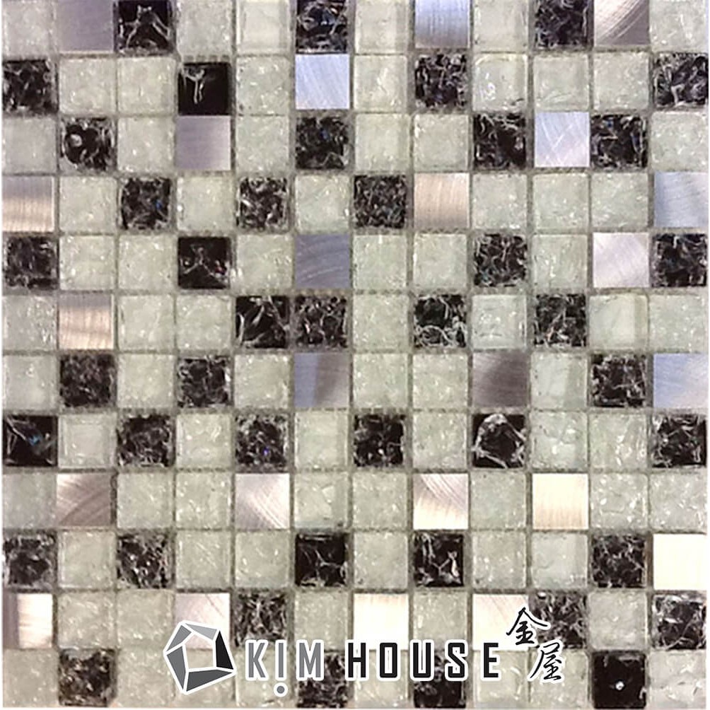 Jubin Mozek Warna Putih, Hitam & Perak (30cm x 30cm) | Shopee Malaysia