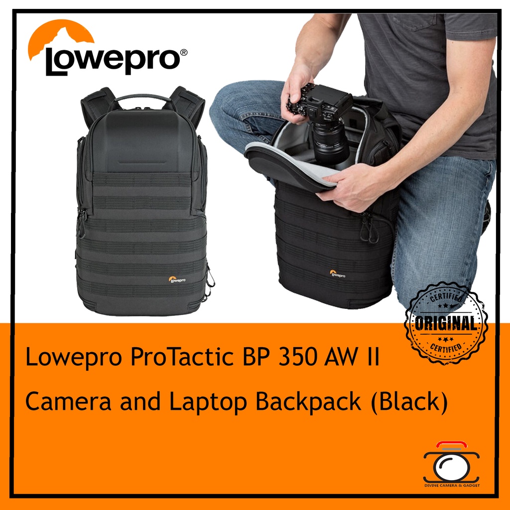 Lowepro ProTactic BP 350 AW II Camera and Laptop Backpack (Black ...