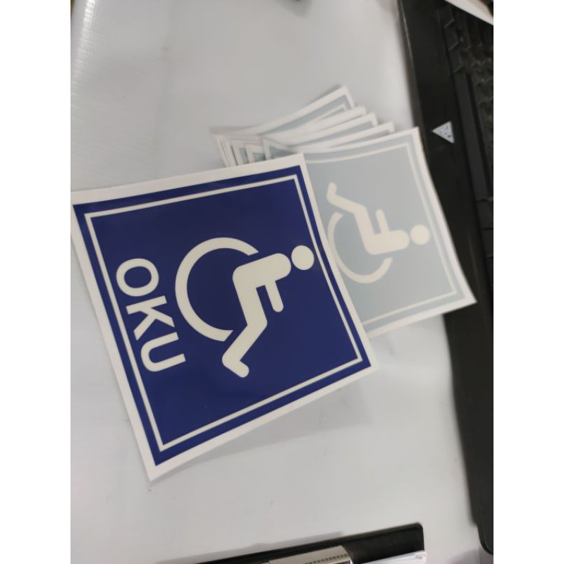 Ready Stock Car Sticker e-hailing oku sticker P Car Kereta Motor Bike ...