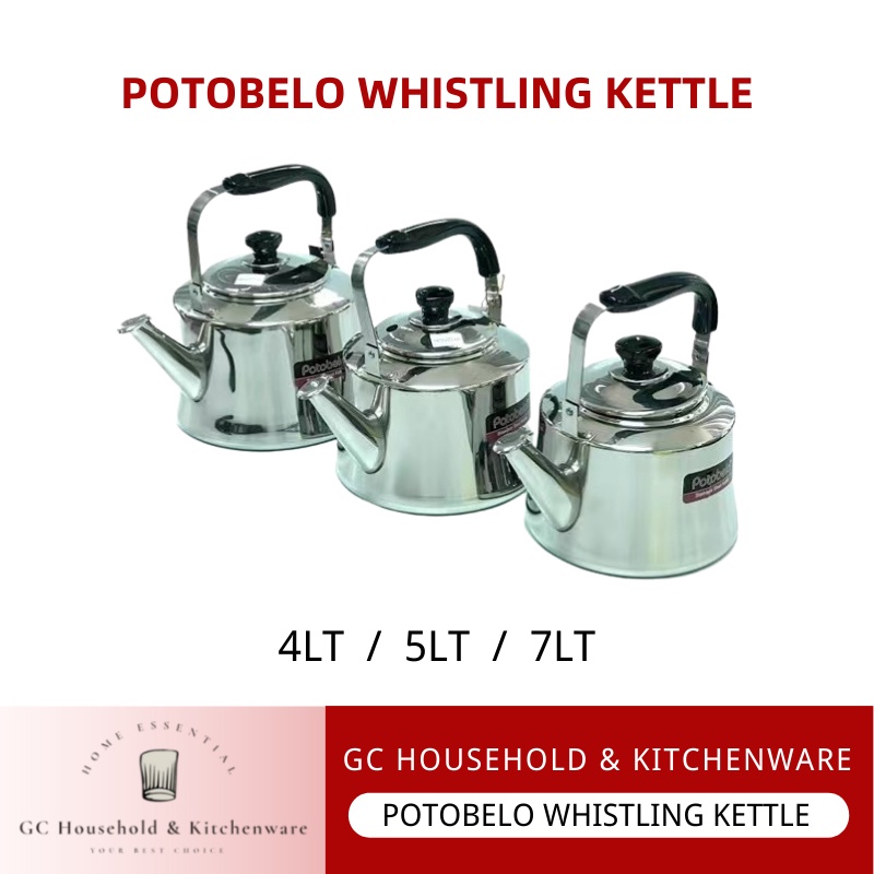 READY STOCK!! POTOBELO 4/5/7LT STAINLESS STEEL WHISTLING KETTLE / CEREK ...