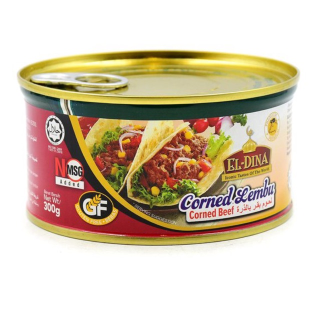 READY STOCK【 Halal 】El-Dina Corned Beef 300g | Shopee Malaysia