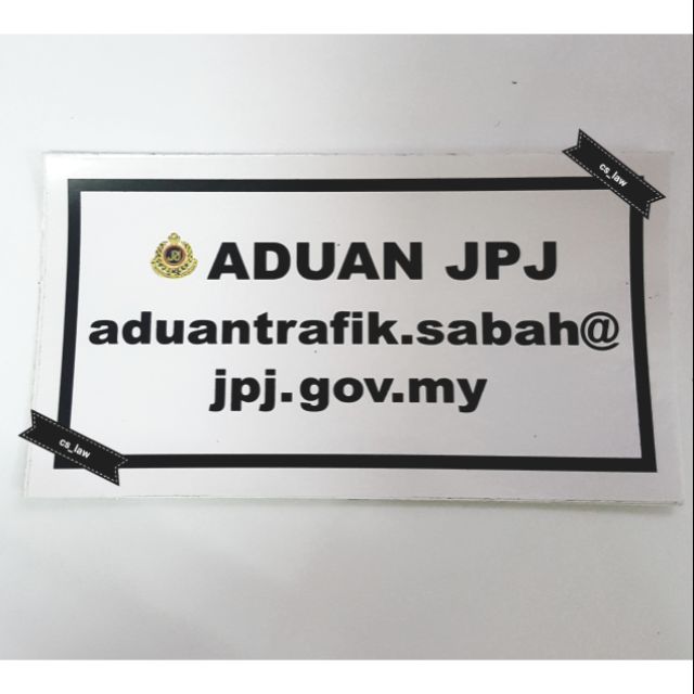 ADUAN JPJ STICKER (SABAH) TAXI DALAM | Shopee Malaysia