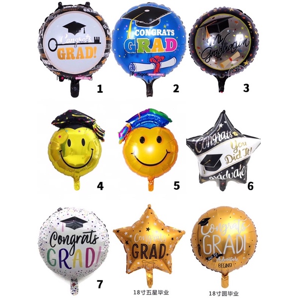 READY STOCK - 18” Graduation Balloon Congratulations Balloon ...