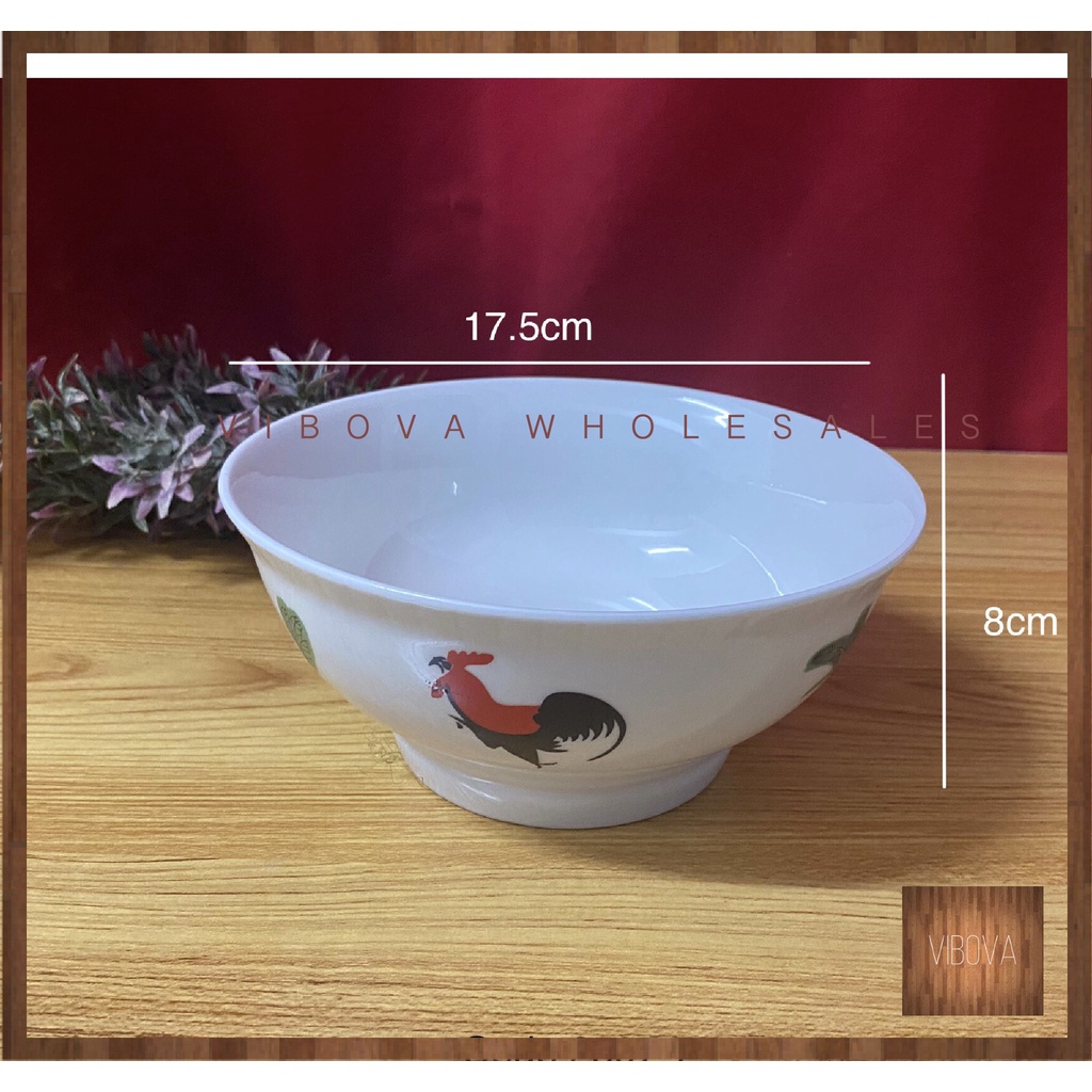 Porcelain Rooster Bowl Traditional classic Flower&Chicken Jing Rong ...