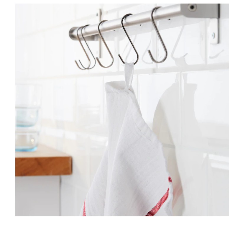 IKEA TEKLA Tea towel, white, red, 50x65 cm (100% GENUINE) | Shopee Malaysia