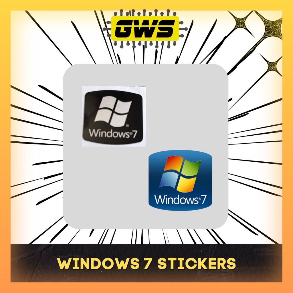 Original BLACK & BLUE Intel Windows7 label WIN7 sticker desktop laptop ...