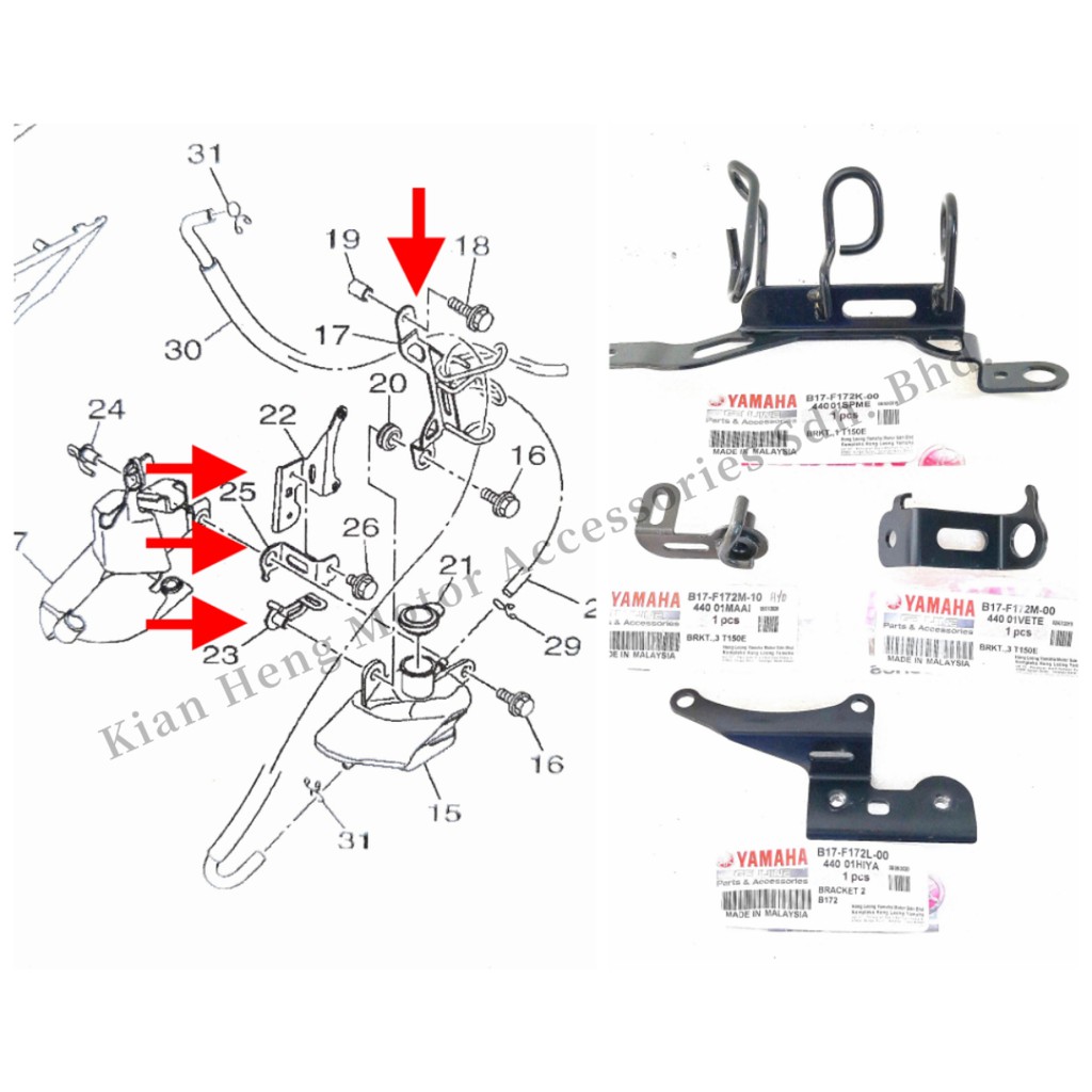Y15 V1 / V2 Bracket Tank Recovery (100 % Original HLY) | Shopee Malaysia