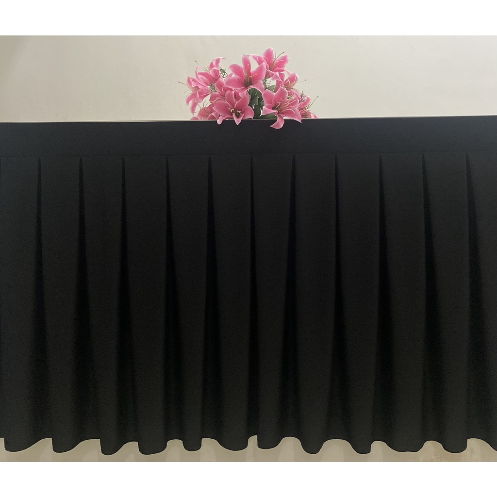 Hitam Table Skirting / Tabletop Skirting | Shopee Malaysia