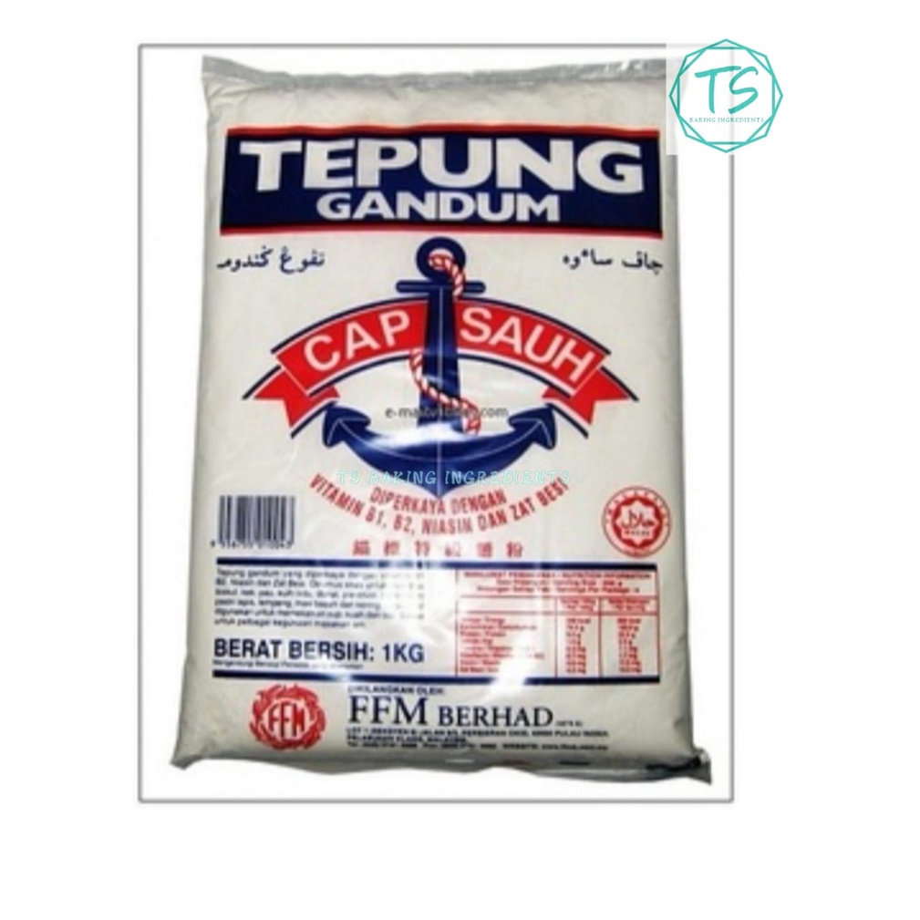 TS Tepung Gandum Cap Sauh/Wheat Flour Anchor Brand (1kg) | Shopee Malaysia