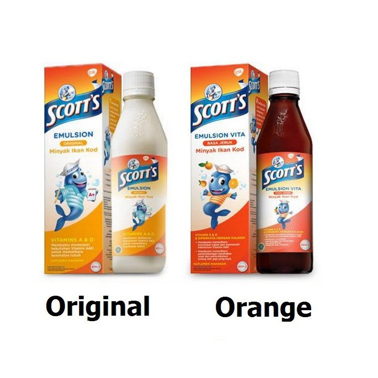 Scott's Emulsion Orange/Original 400ml x 2 (Twinpack) | Shopee Malaysia