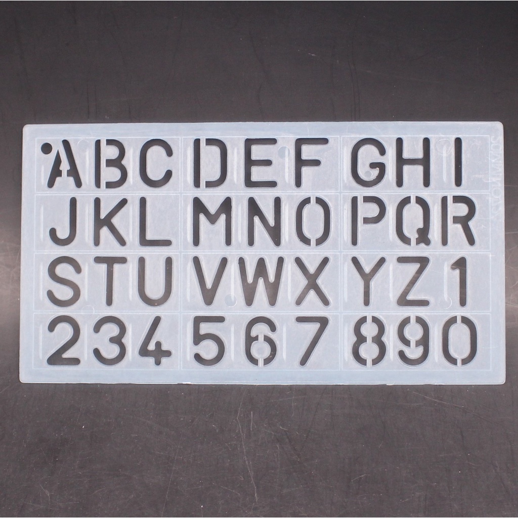 Stencil Plate NO.720 Plastic ABC Letter Stencil Ruler 20mm | Shopee Malaysia