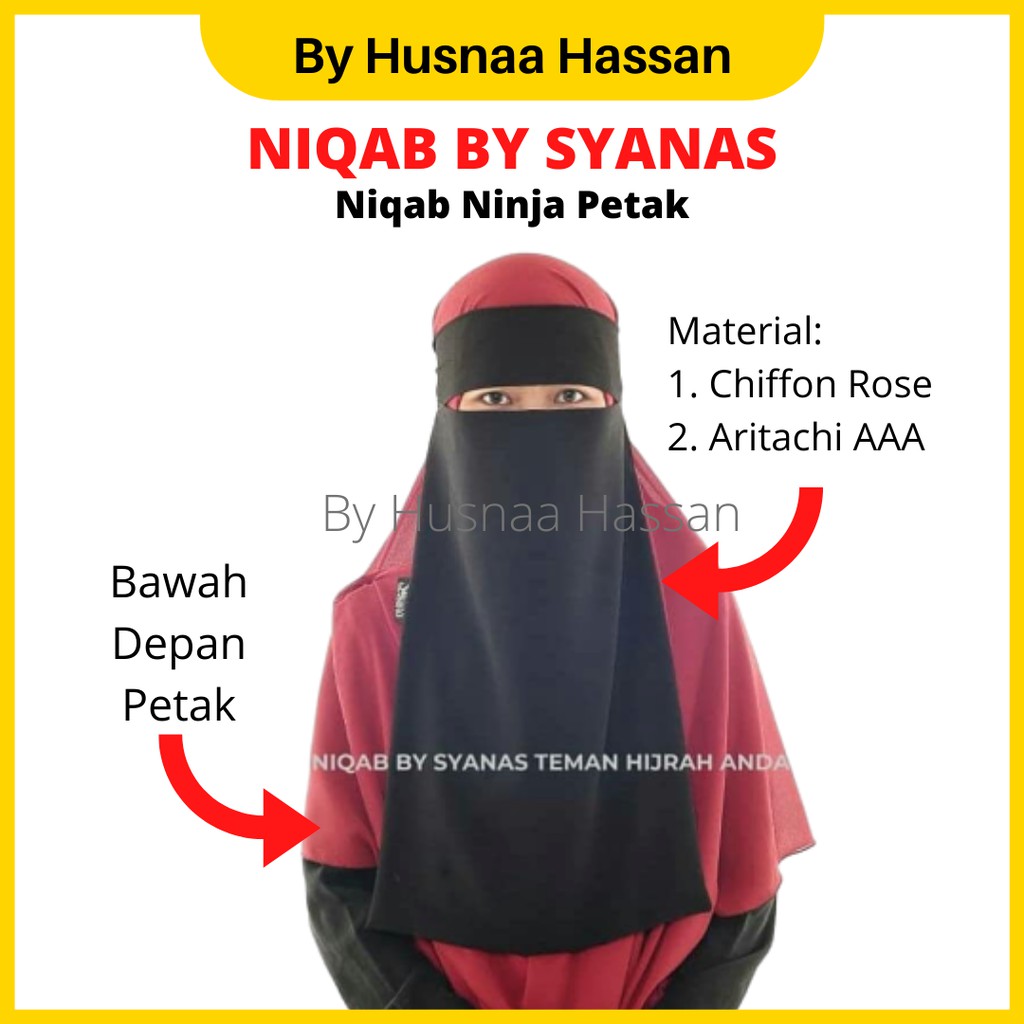 (POS DIRECT HQ) NIQAB BY SYANAS Part 5 Purdah Niqab Hitam Special Ninja ...