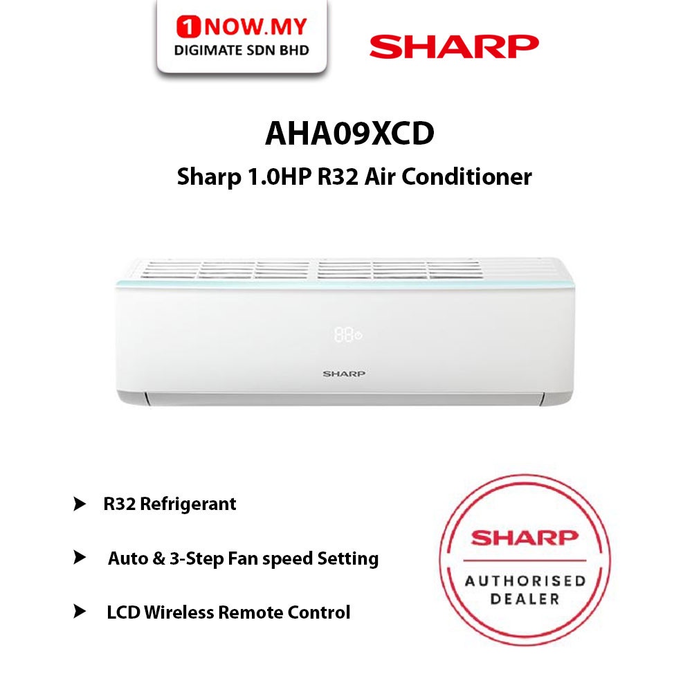SHARP 1.0HP Air Conditioner AHA9XCD (Non Inverter R32) | Shopee Malaysia