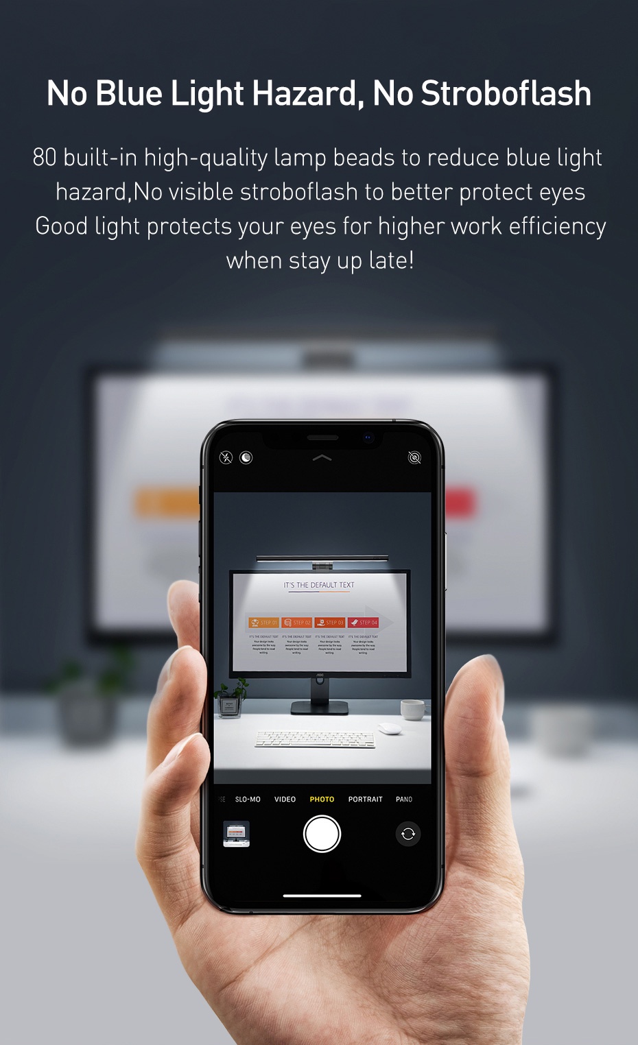 Baseus 3 Brightness Models LED Desk Lamp Screen Bar Light PC Computer ...