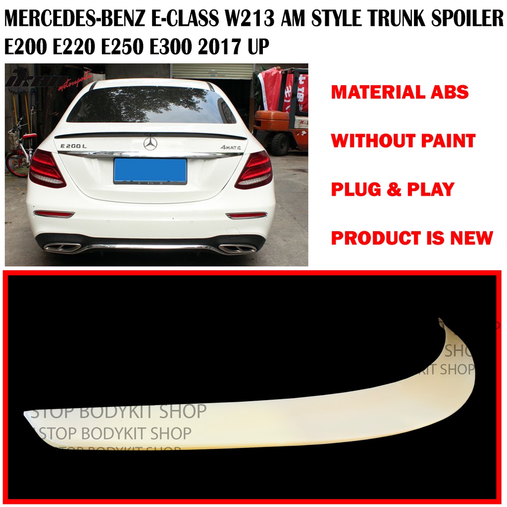 MERCEDES-BENZ E-CLASS W213 AM STYLE TRUNK SPOILER E200 E220 E250 E300 ...