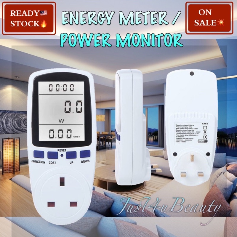 ⚡ Energy Meter Voltage Current Wattage Checker Analyzer Power Monitor ...