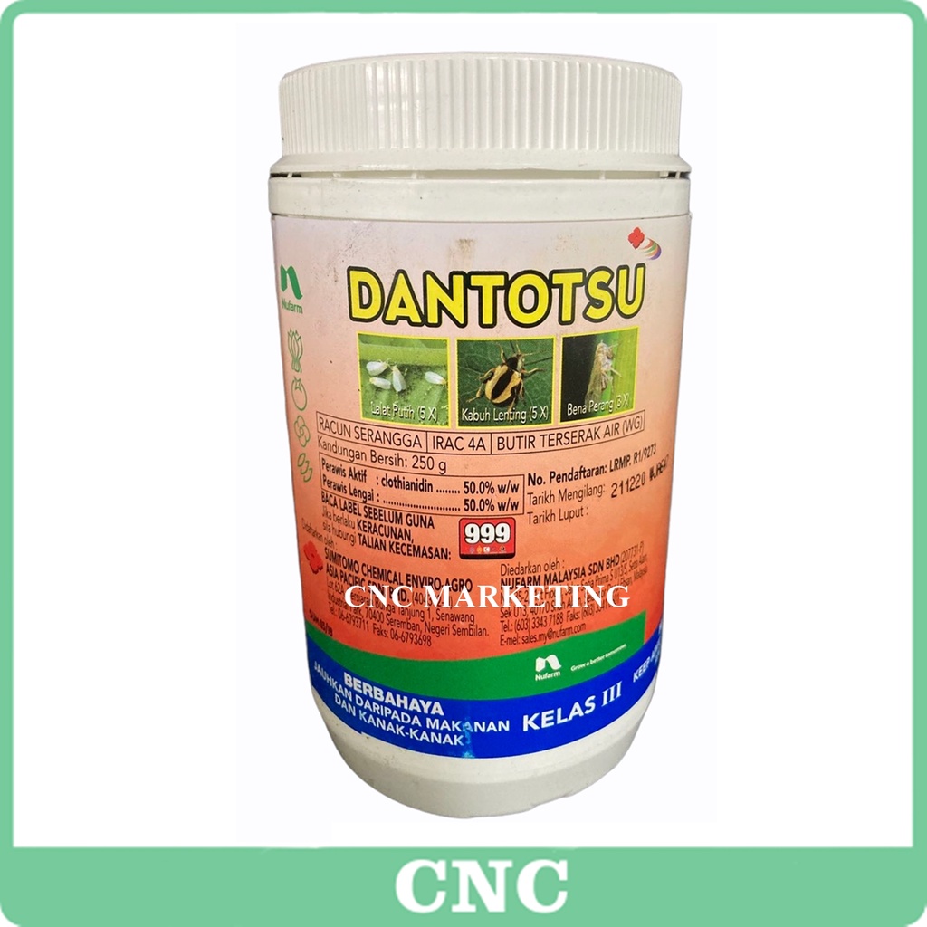 250GM Dantotsu Sumitomo Nufarm Clothianidin 50.0% Racun Serangga Bena ...