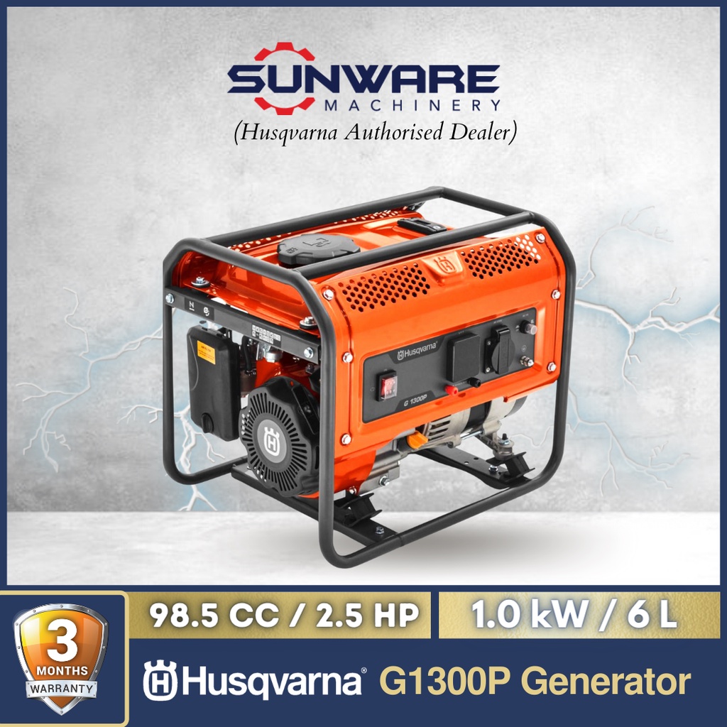 HUSQVARNA G1300P Portable Petrol Generator | Shopee Malaysia