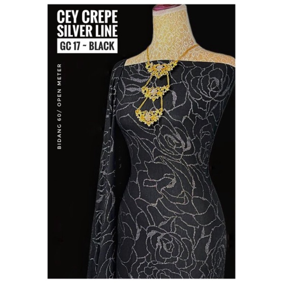 CEY CREPE SILVER LINE HI-QUALITY BIDANG 60/ CEY CREPE PREMIUM | Shopee ...