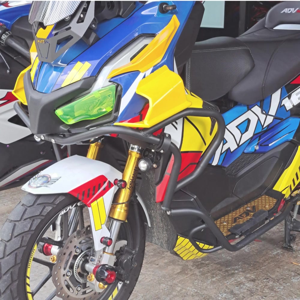 Honda ADV160 ADV150 Crash Bar V3 Design Crash Bar Frame Perfect Welding Black steel | Shopee ...