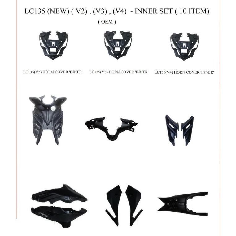 LC 135 INNER SETS /PP BLACK COVER /INNER /INNER HITEM ( M-SEKI ) LOCAL ...