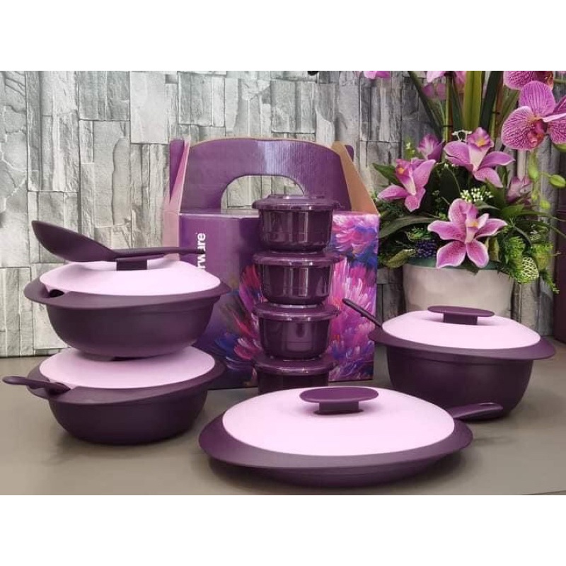 TUPPERWARE PURPLE PETIT SERVEWARE SET 💯ORIGINAL | Shopee Malaysia