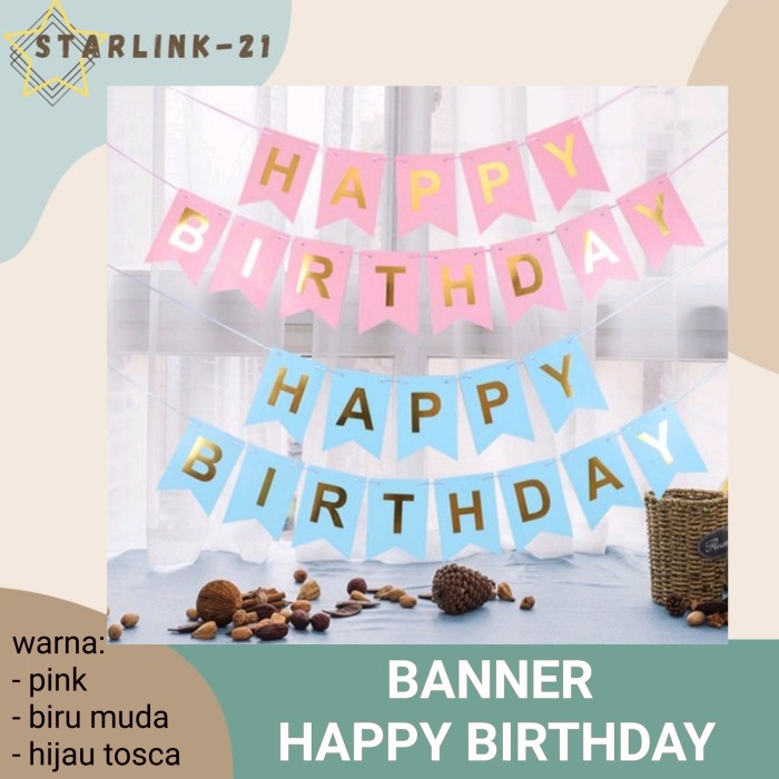 Happy Birthday Banner L Birthday Decoration Banner L Birthday Banner Hb