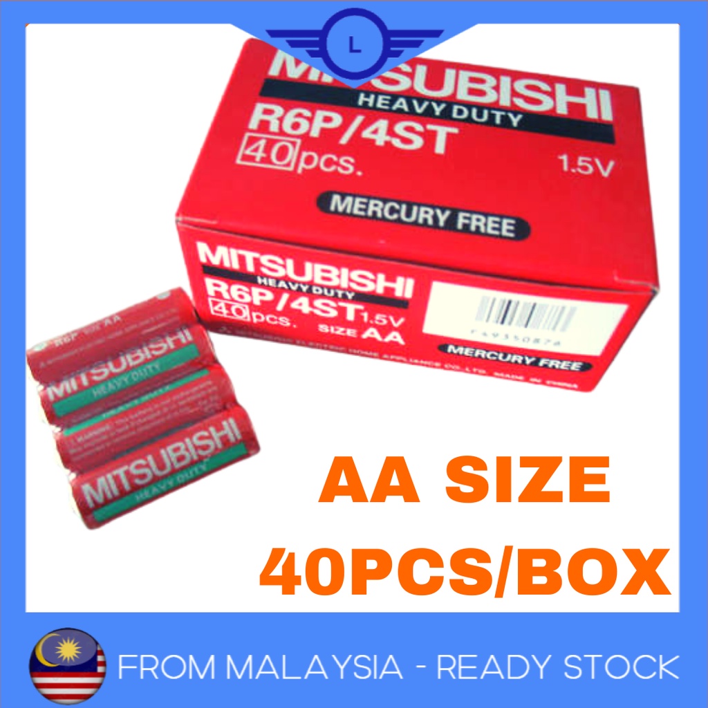 🔥 Original MITSUBISHI ELECTRIC Super Heavy Duty Bateri Saiz Size AA ...