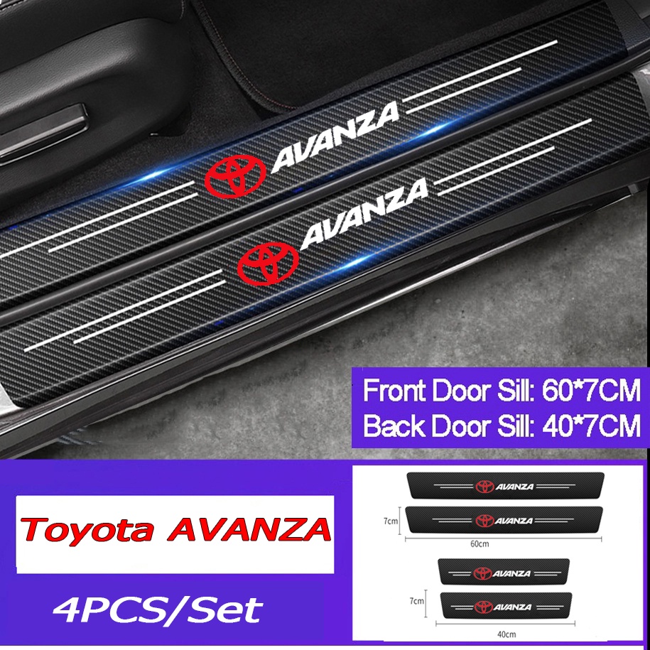 Toyota Door Sill Side Step Anti Scratch Protector Carbon Fibre ...