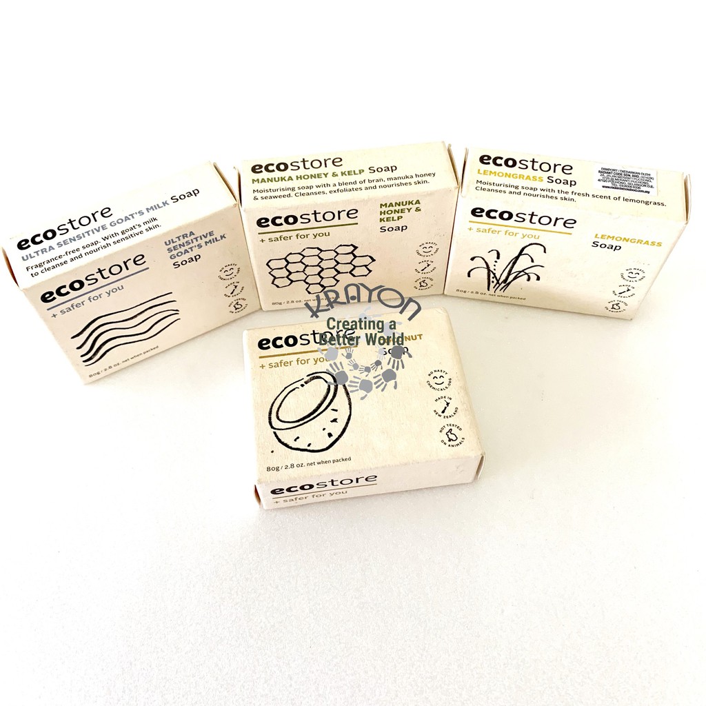 ecostore Soap Series Coconut, Lemongrass, Manuka & Honey, Goat's Milk ...