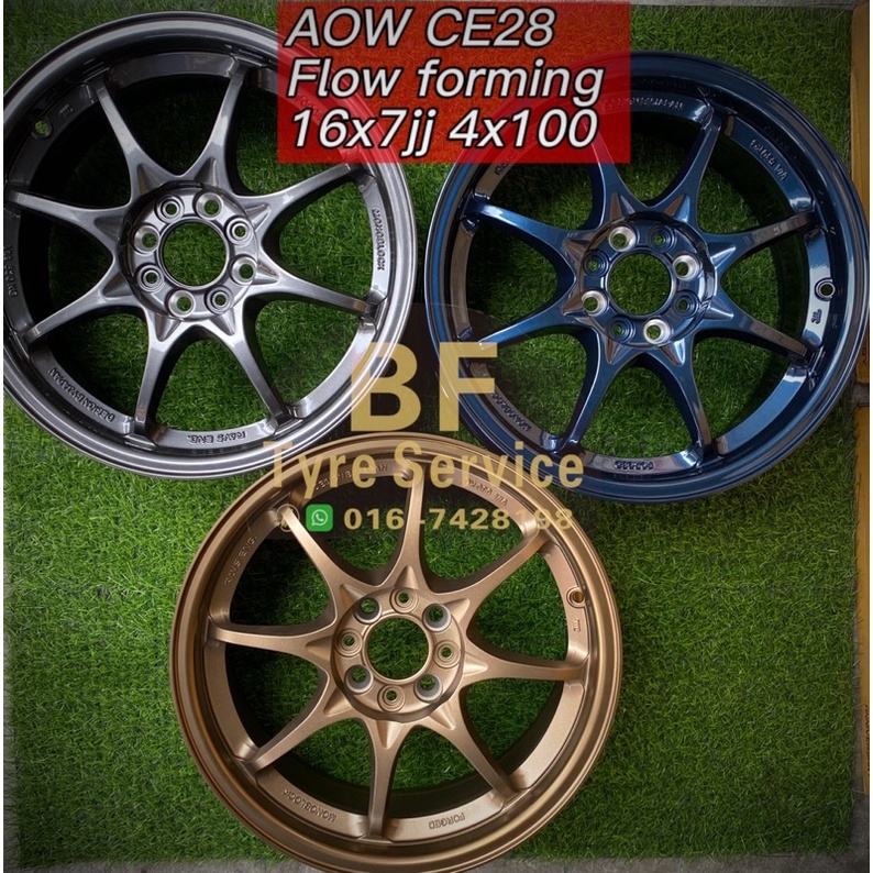 Flow forming 🔥AOW FTA AUTO OPTION RAYS CE28 16" 4X100 7J ET40 NEW SPORT RIM THAILAND ORIGINAL ...