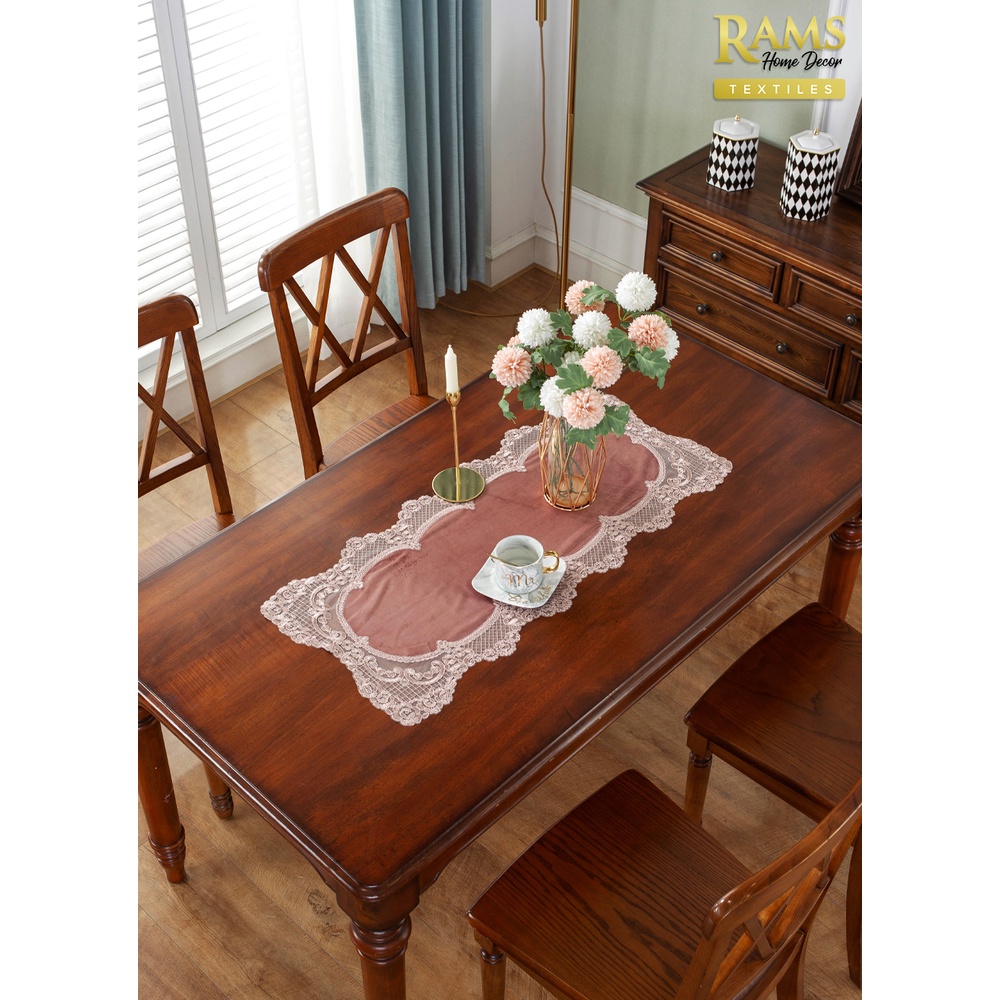 Embroidered Lace Table Runner / Dining Table Runner For 6 8 10 Seater ...