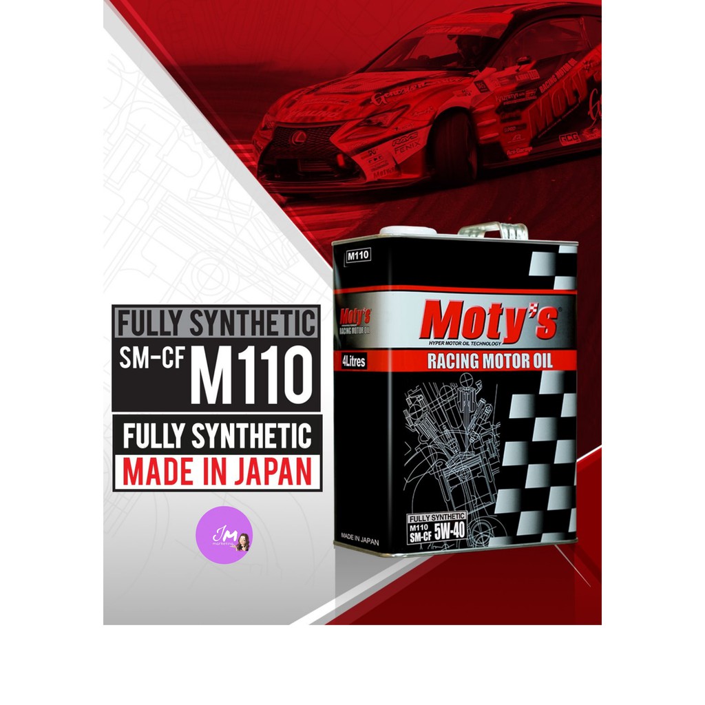 MOTY'S M110 40 Fully Synthetic Oil (4L) | Shopee Malaysia