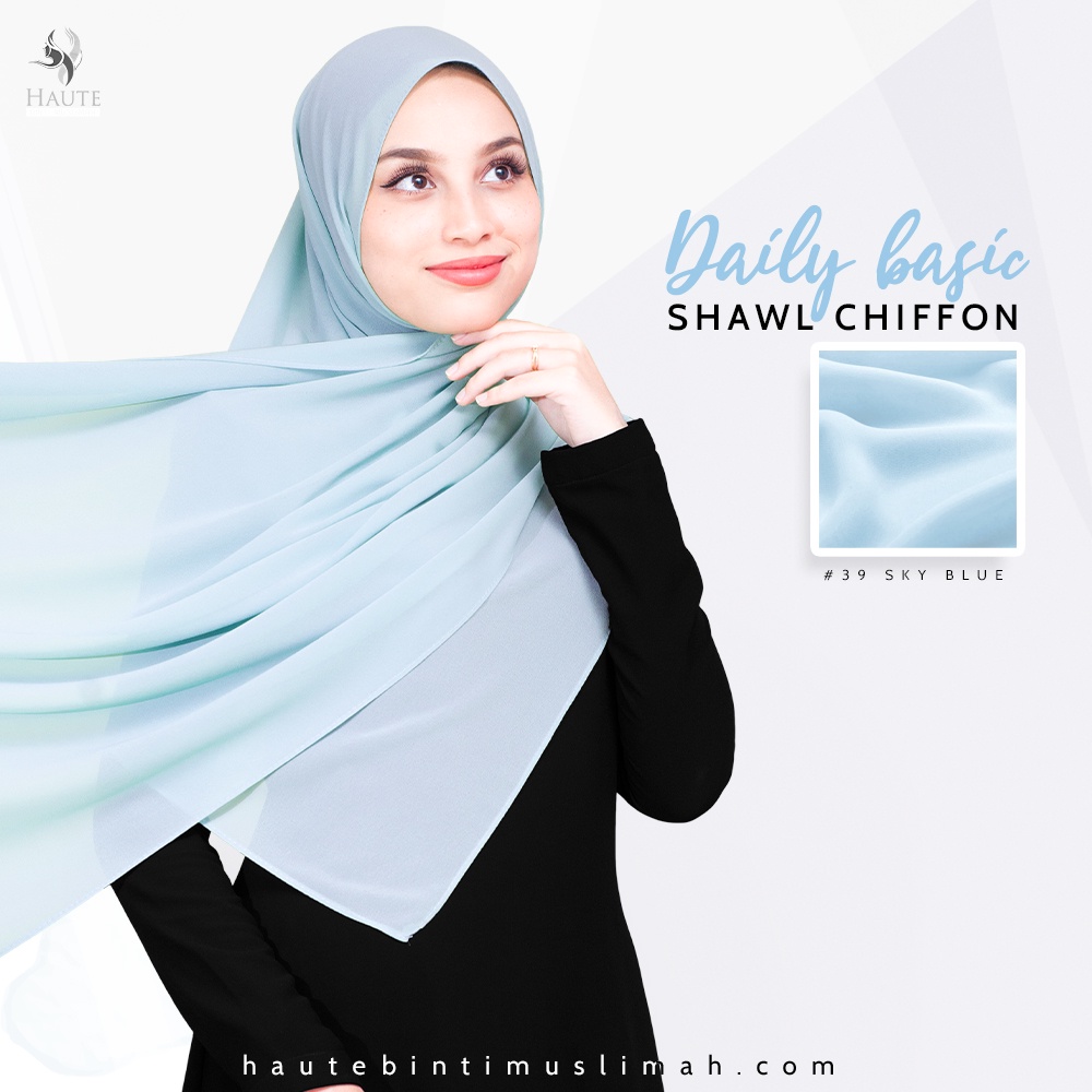 Every day basic shawl Chiffon for muslimah by Zoe Collection V1 ...