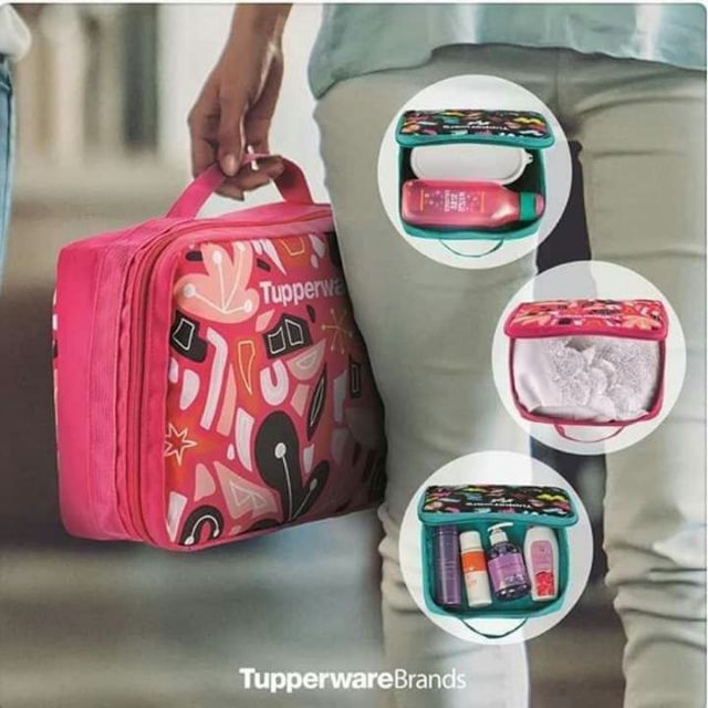 [EXCLUSIVE] TUPPERWARE NUTRIMETICS PINK PEONY CARRY ALL & GREAT BIG BAG ...