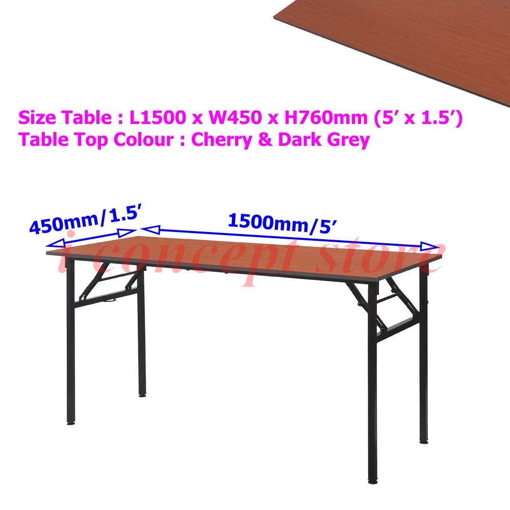 COLOUR TOP BANQUET FOLDABLE TABLE /FOLDING TABLE/ MEJA LIPAT /MEJA ...