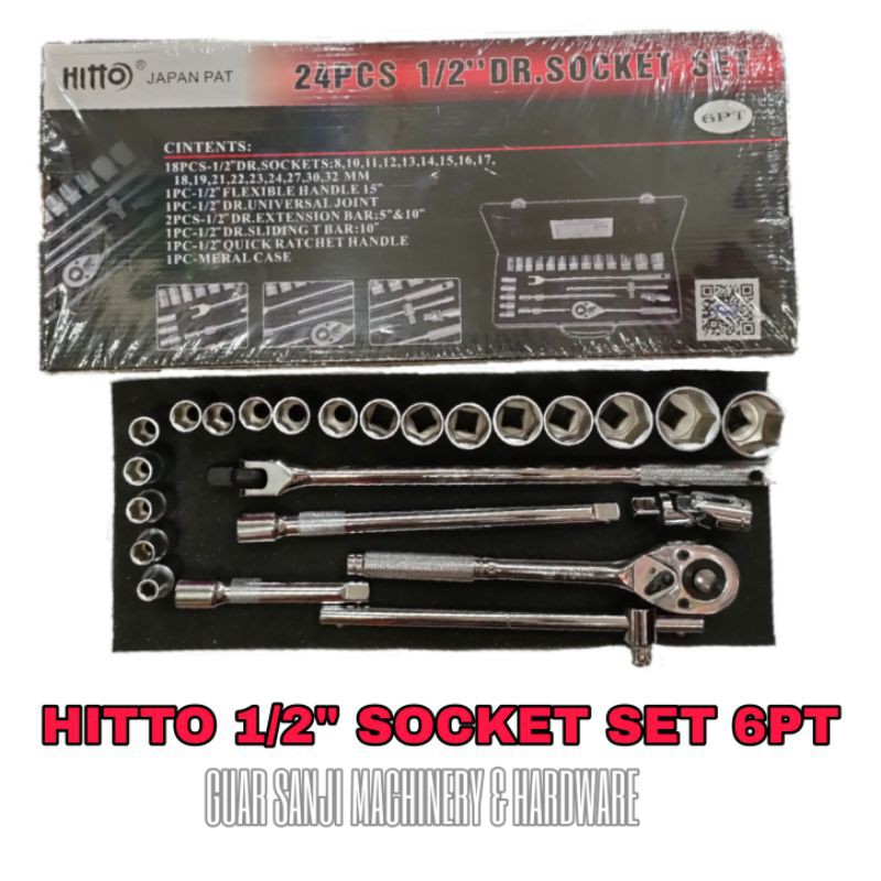 [100% ORIGINAL] HITTO BOX SOCKET SET(8-32MM) | Shopee Malaysia