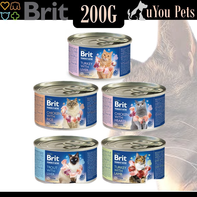 Brit Premium By Nature Cat Can Wet Food 200g ( Chicken Rice, Trout ...