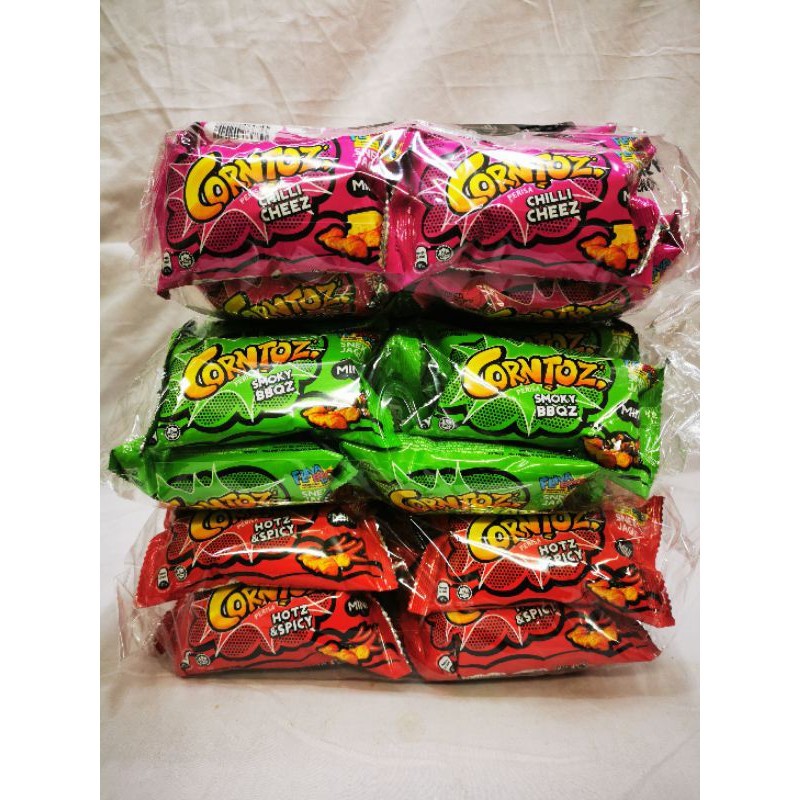 Mini Corntoz Hot&Spicy/Chilli Cheese/BBQ 15gmX30pack | Shopee Malaysia