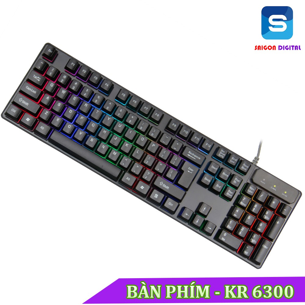 Mechanical LED Keyboard For Gamers KR6300 - Gamer Keyboard | Shopee ...