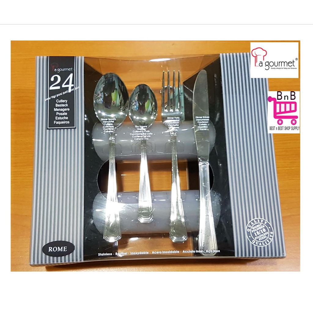 La Gourmet 24 Pieces Cutlery Set | Shopee Malaysia
