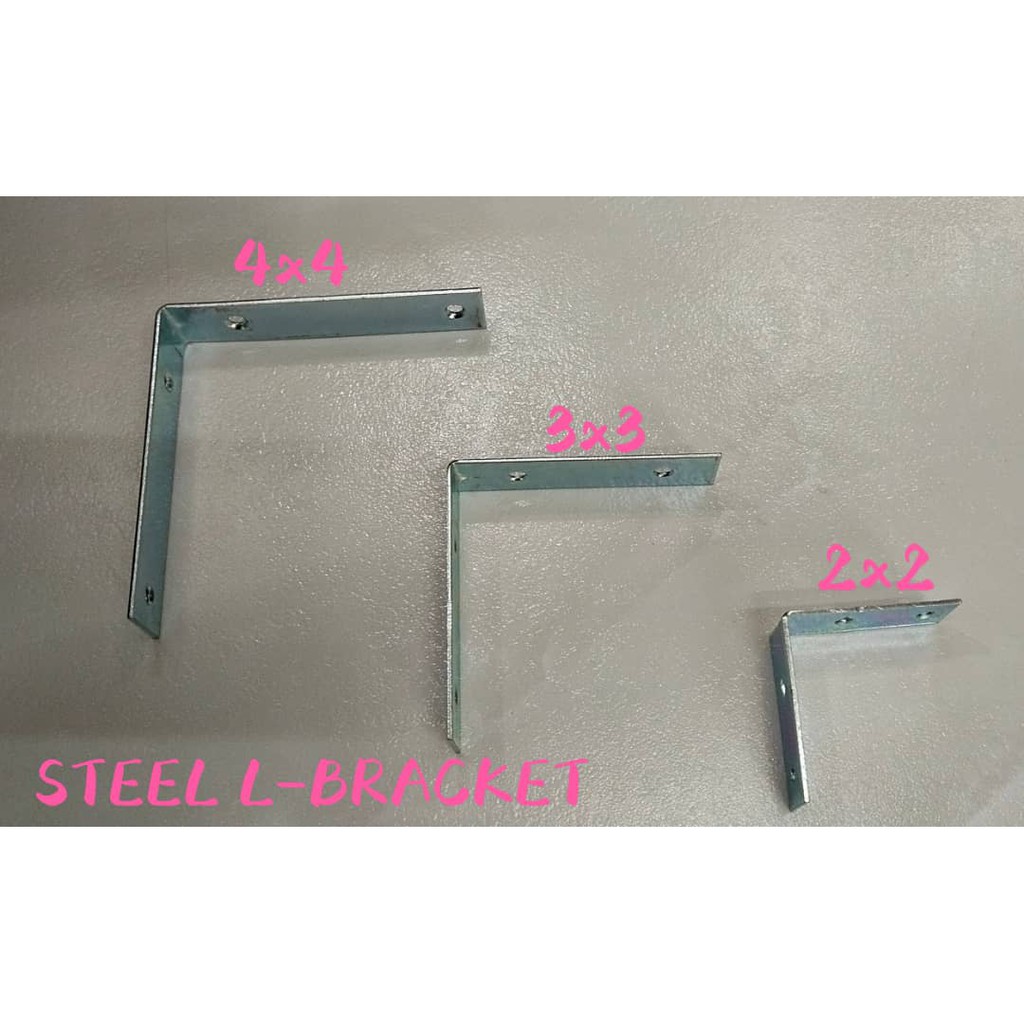 Silver Steel Plate L Bracket 15mm Width Angle 90° Shape Shelf Shelve ...