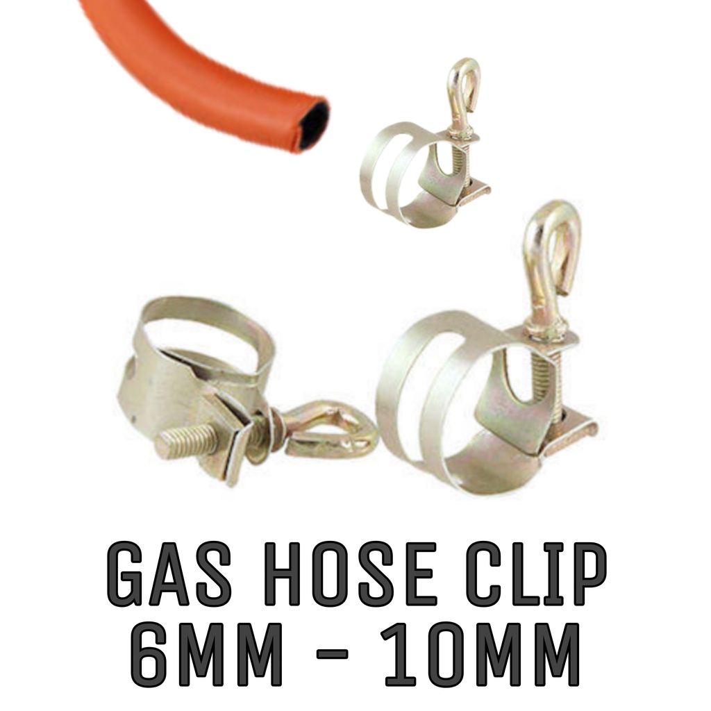 Gas Hose Clip 6-10mm Stainless Steel Drive Adjustable Fuel Kepala Gas ...