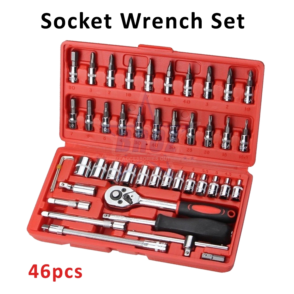 Full SET 46PCS Vehicle Spanner Screwdriver Set Ketatkan Skru Pengetat ...