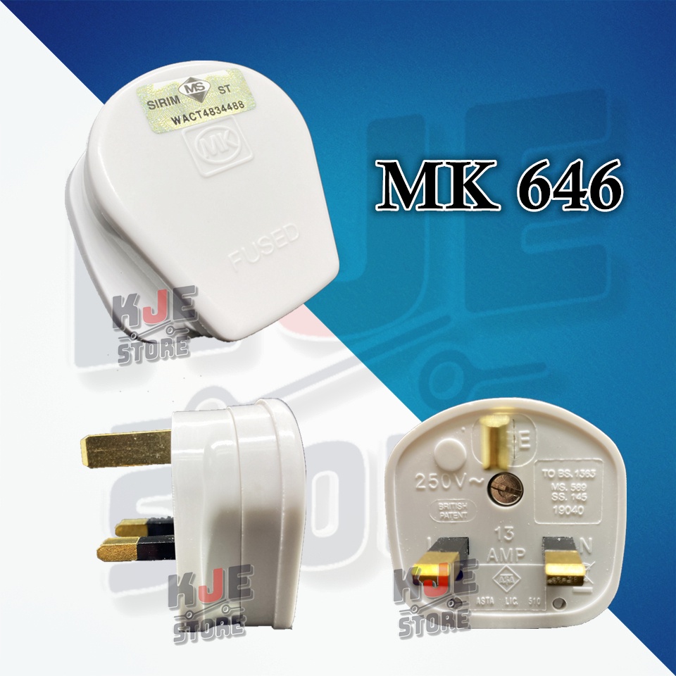 MK 646 650 654 - 13A 3 PIN PLUG TOP [SIRIM] MK654 MK646 MK650 [Ready ...