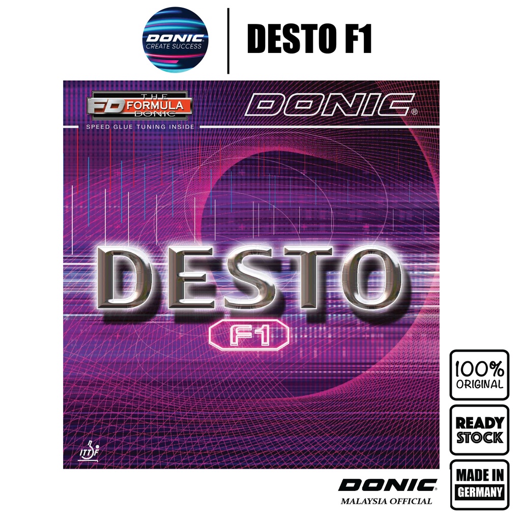 Donic Desto F1 Good Speed Spin Table Tennis Rubber | Shopee Malaysia
