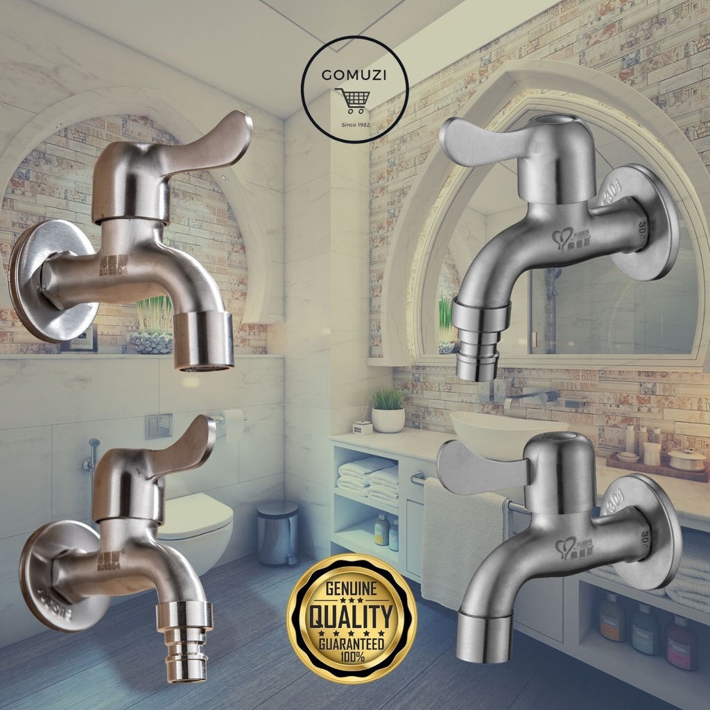 Bib Tap Stainless Steel 1/2" BIB TAP Stainless Steel Washing Machine ...