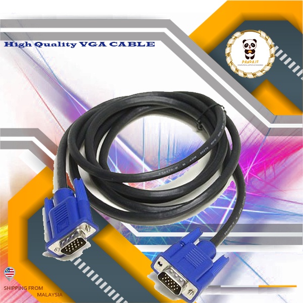 VGA MALE TO VGA MALE CABLE 15PIN VGA Cable / RGB Cable 15pin Male for ...