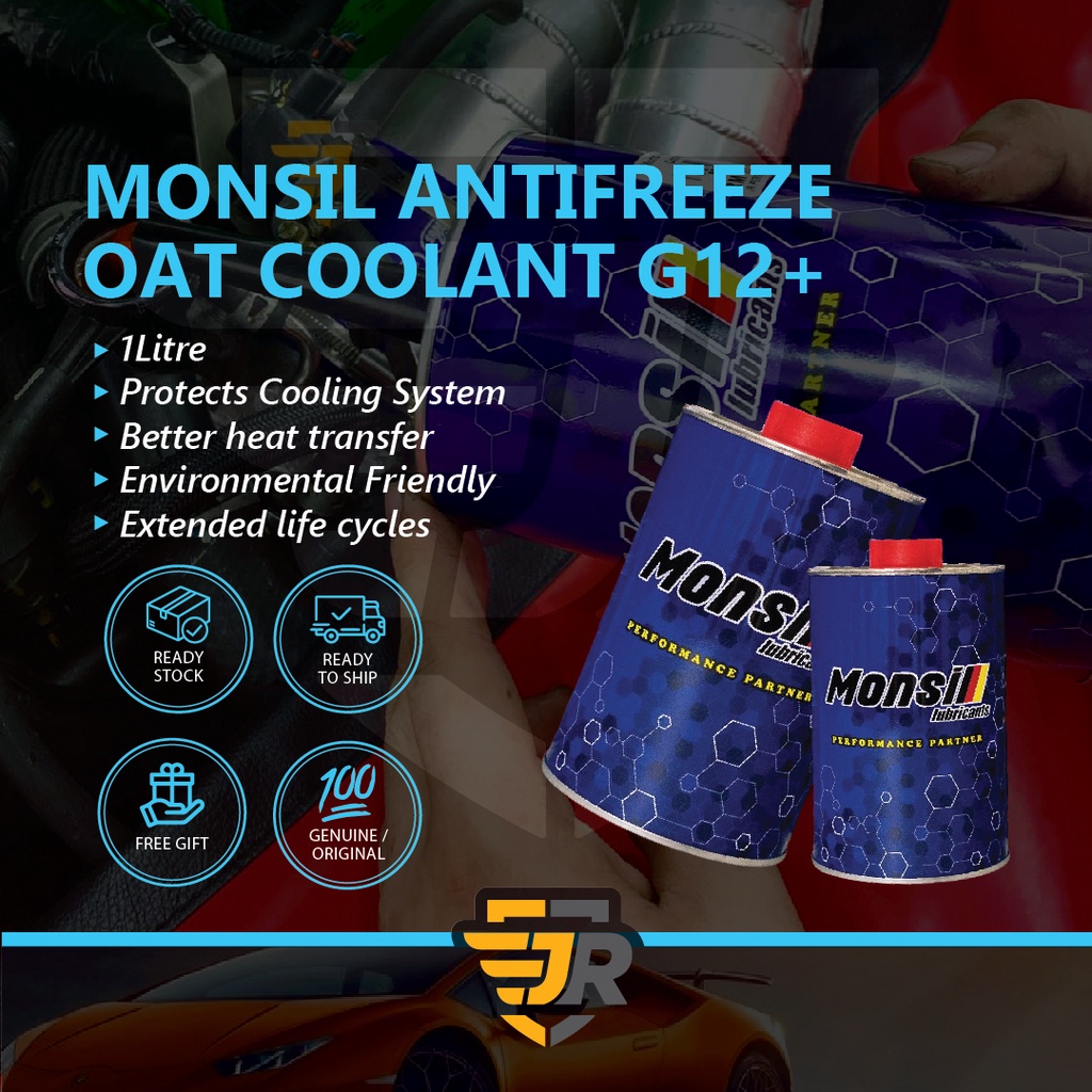 Monsil Antifreeze OAT Coolant G12+ Radiator Coolant 1L Honda Toyota ...