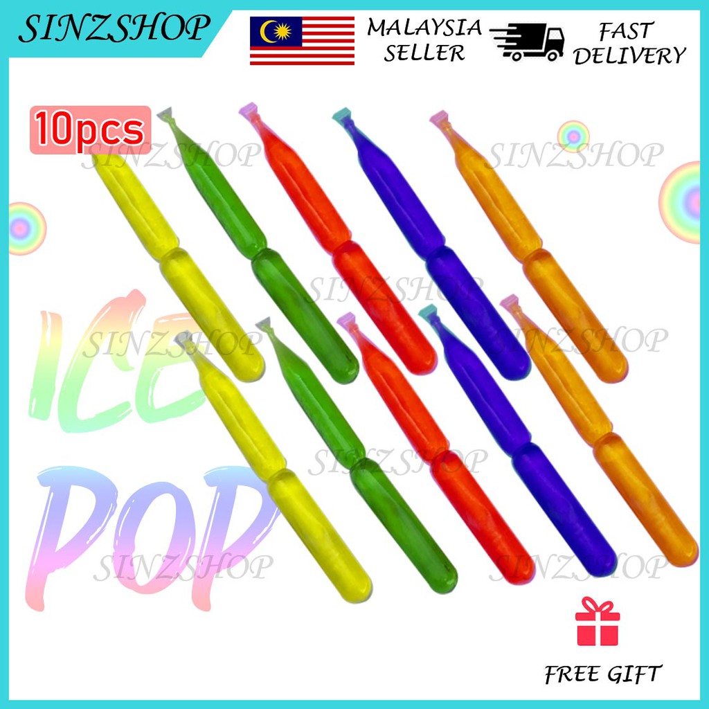 Poli Pong Fruit Flavour Drink 10pcs Ice Pop Ais Pong Warna Warni ...